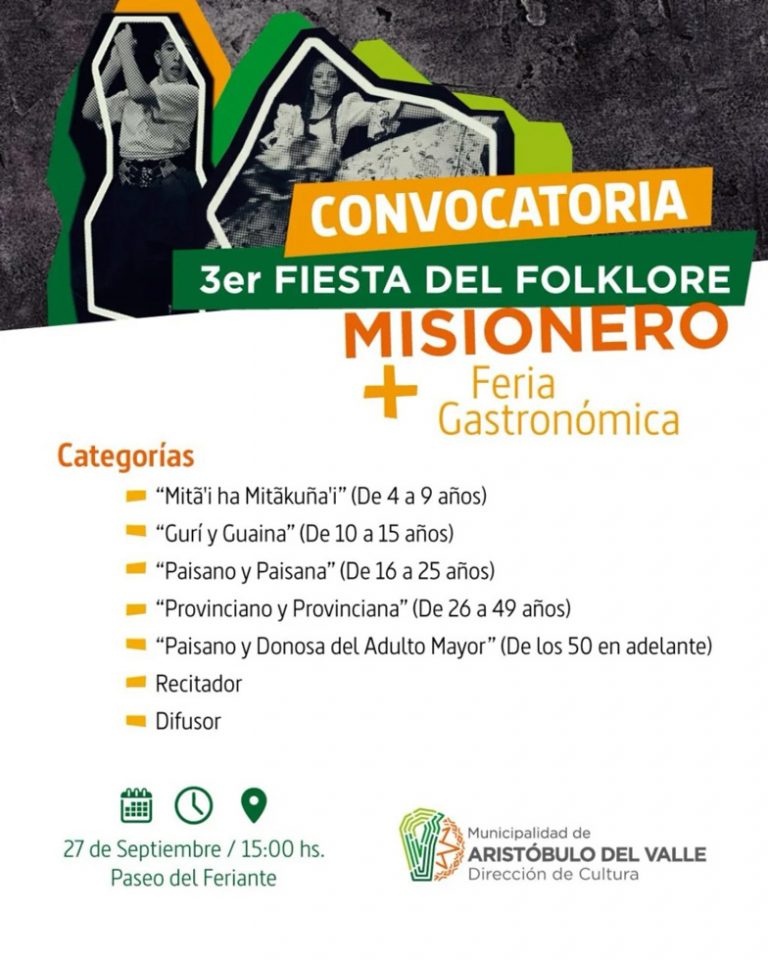 Agenda Cultural Misiones del 25 al 28 de septiembre - Cultura Misiones